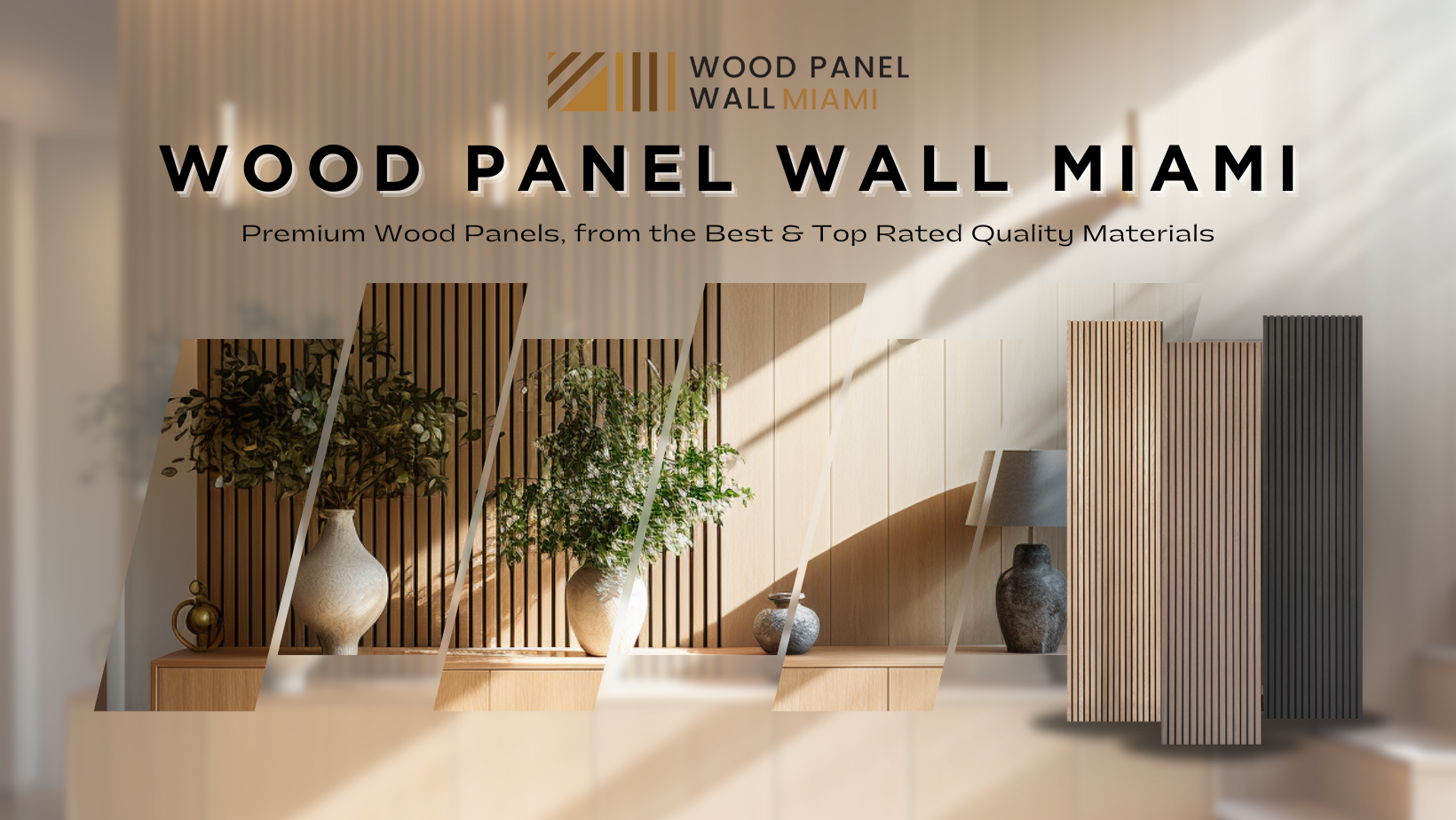 Panel de Pared de Madera Miami | Premium Wall Paneling | Entrega Gratis